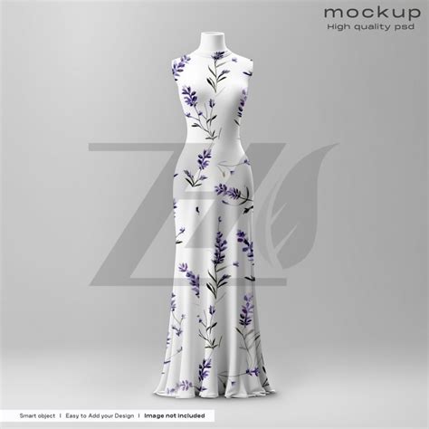 دانلود فایل لایه باز موکاپ لباس بلند زنانه دانلود رایگان فایل لایه