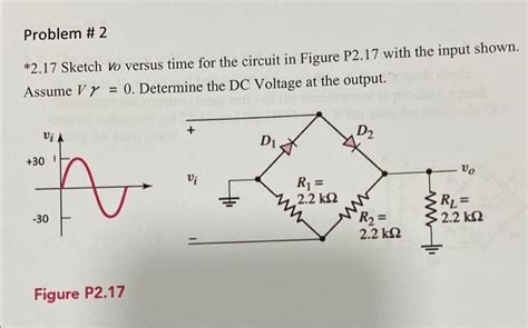 Solved Problem 2 2 17 Sketch Vo Versus Time For The Chegg Com