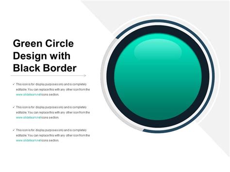 Green Circle Design With Black Border Ppt PowerPoint Presentation File Brochure PDF