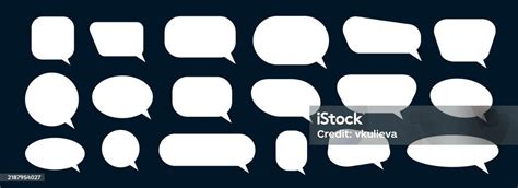 빈 말풍선 컬렉션입니다 흰색 만화 텍스트 상자 세트입니다 포스터 라벨 태그 배너 배지 스티커에 대한 만화 채팅 메시지 풍선 팩