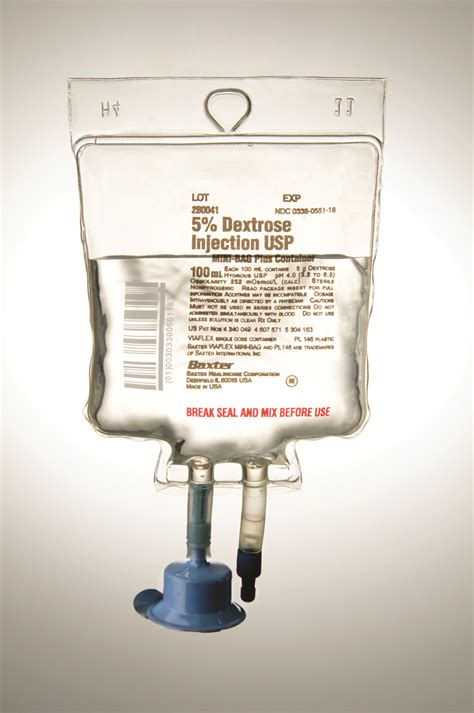 Baxter 5 Dextrose Injection Usp 100 Ml Mini Bag Plus Container Ezpb0041