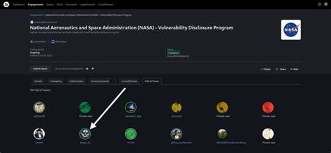 Ethicalhacking Cybersecurity Bugbounty Nasa Pentesting Halloffame