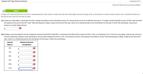 Solved Problem 10 07 Algo What If Analysis Question 3 Of 7 Chegg