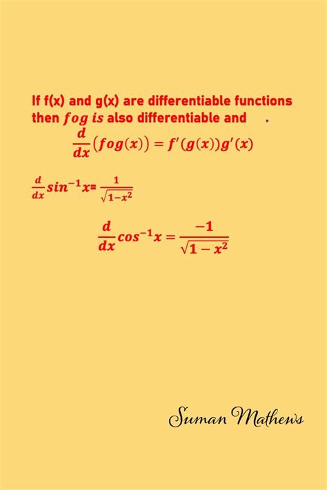 Mastering Calculus A Guide To Differentiation Formulas Part 3 Differentiation Formulas