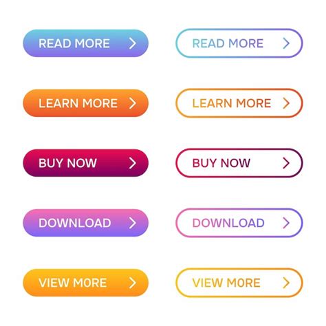 Premium Vector Colorful Web Buttons Vector
