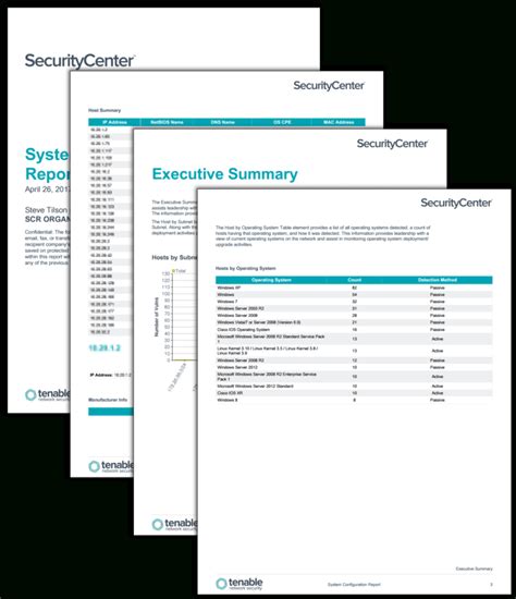 System Configuration Report Sc Report Template Tenable® Within