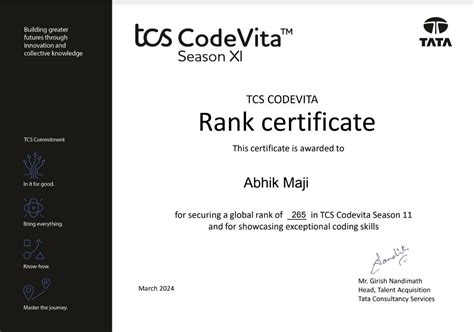 Abhik Maji On Linkedin Codevitaseason11 Codingchallenge Tcscodevita