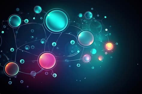 Premium Ai Image Abstract Circular Molecular Structure Background Ai Generative
