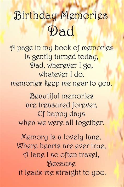 Happy Birthday In Heaven Dad Poem