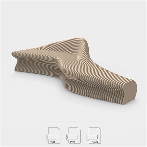 Parametric Bench Curl Router Cut Files Cnc Files For Cutting Vector Files Dxf Dwg Svg Pdf