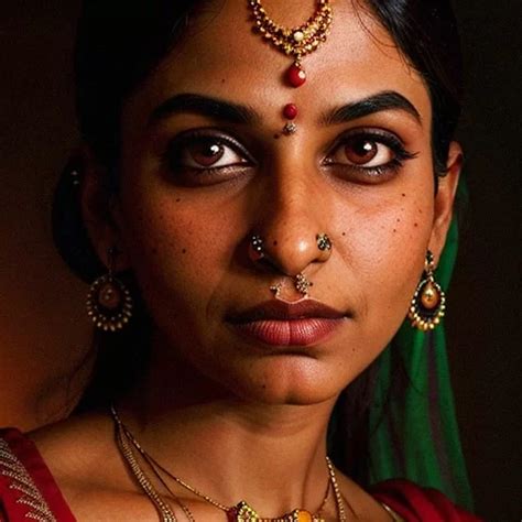 Indian Stepmom In Saree With And Mole Above Lip And Below Nose Free Ai Art Generator