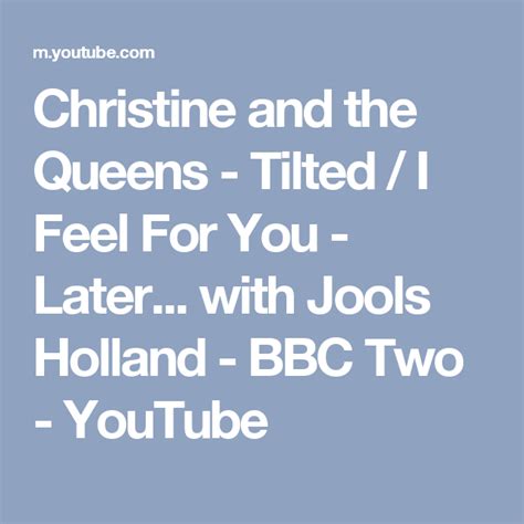 Christine And The Queens Jools Holland Diy