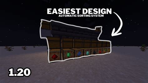 Minecraft Easy Automatic Sorting System 1 20 Auto Sorter Youtube