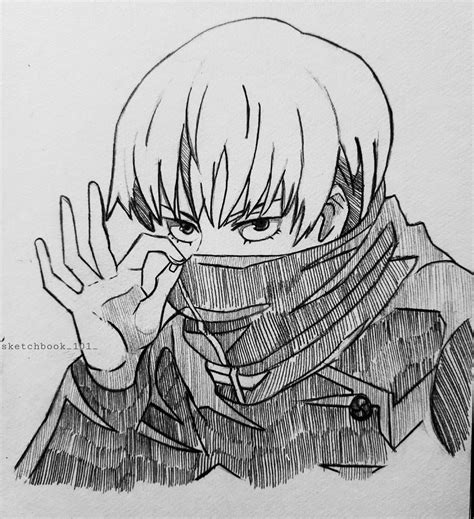 Toge Inumaki Sketch Jujutsu Kaisen Fanart Art Pencil Pencil Sketch