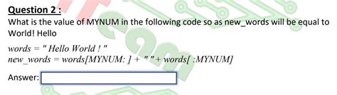 solved what is the value of mynum in the following code so