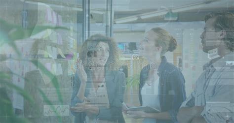 Discussing Data Charts And Graphs Business Professionals In Modern Office Meeting Stock Video