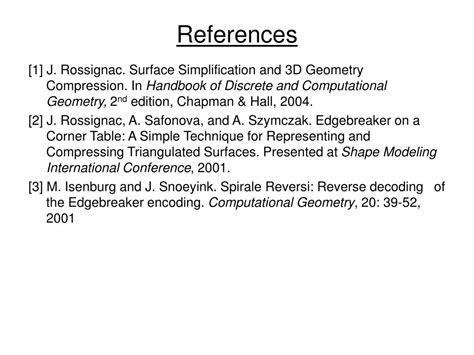 Ppt An Introduction To 3d Geometry Compression And Surface Simplification Powerpoint