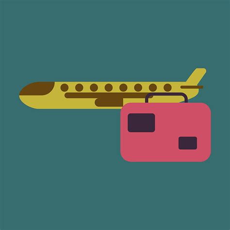 평면 디자인 비행기 가방 벡터 아이콘 Ai Eps Uidownload
