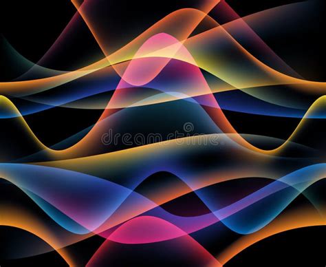 Abstract Wavy Lines Seamless Pattern Stock Vector Illustration Of