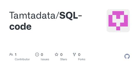 Github Tamtadata Sql Code