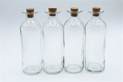 Clear Glass Bottles With Cork Clear Empty 8 Oz Jars Sand Art Etsy