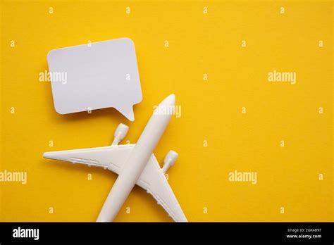 Airplane With A Blank Speech Bubble Flight Feedback And Holiday