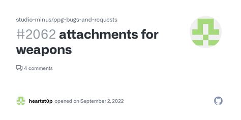 Attachments For Weapons Issue Studio Minus Ppg Bugs And Requests GitHub