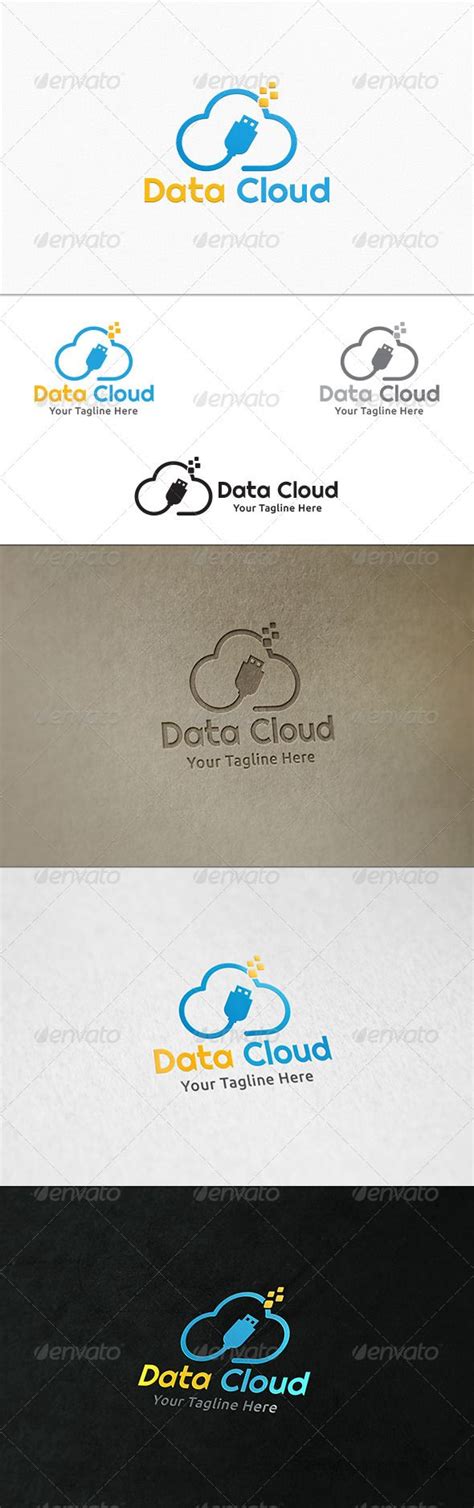 Data Cloud Logo Template Logo Templates Logo Design Template Shop Logo