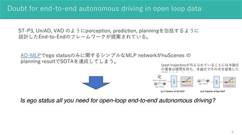 論文解説 is ego status all you need for open loop end to end autonomous