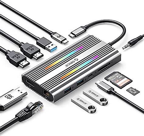 Orico 12si 1 Arada Usb C Docking Station Triple Display 2x4k Hdmi 4k Displayport 100w Pd 5