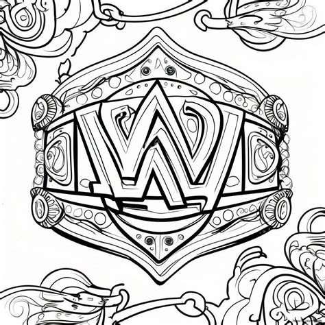 Wwe Championship Belt Coloring Page 31512 25390