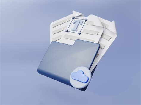 Premium Photo 3d Save Folder Contains Documents Or File To The Cloud