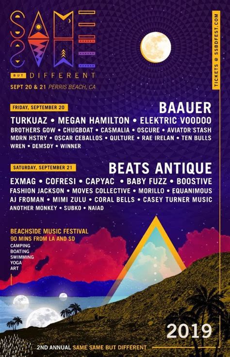 Same Same But Different Festival Daily Lineup Festy Gonuts