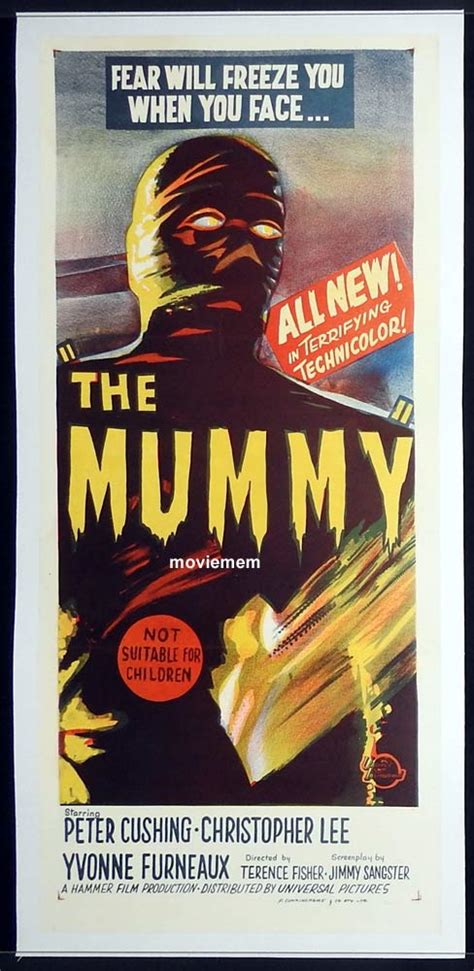 Mummy Original 1959 Daybill Movie Poster Hammer Horror