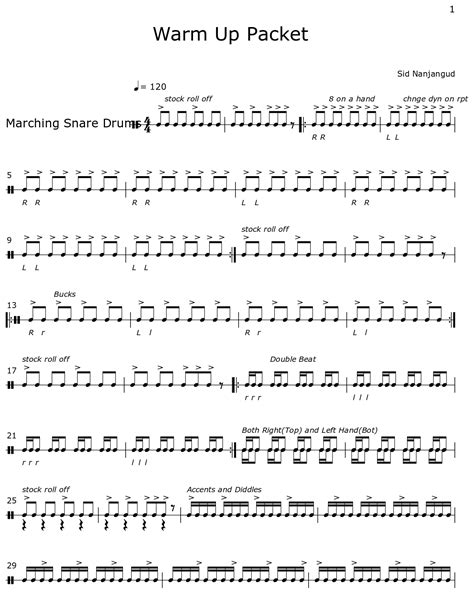 Marching Snare Drum Pdf At Darnell Johnson Blog
