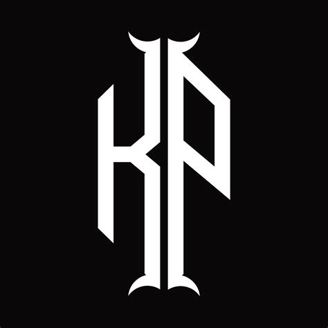 Kp Logo Monogram With Horn Shape Design Template 16579898 Vector Art At