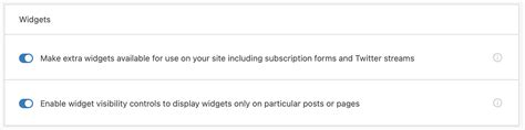 Jetpack Widget Visibility Faculty Websites