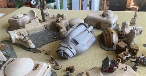 Scratchbuilt Sci Fi Desert Town