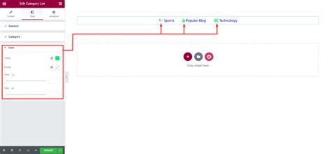 Category List Widget HT Mega Addons For Elementor