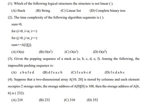 Solved 1 Which Of The Following Logical Structures The Chegg Com Solved 1 Which Of The Following Logical Structures The Chegg Com
