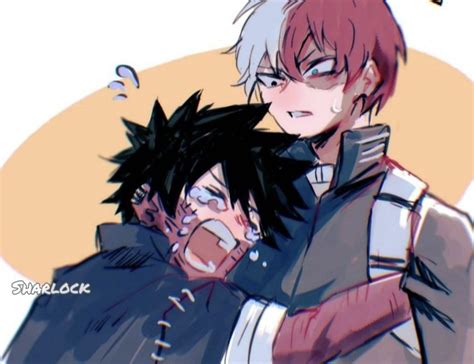 Cute Anime Guys Hugging My Hero Academia Poster