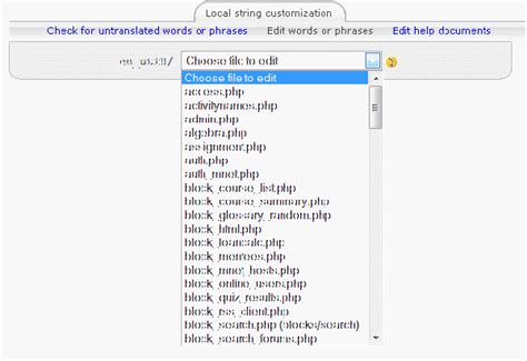 language editing moodledocs