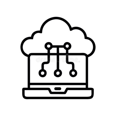 Ai Cloud Storage System Icon Stock Illustration Illustration Of