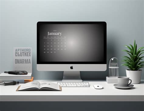 2024 Monthly Desktop Calendar Wallpaper Gradient Calendar Background