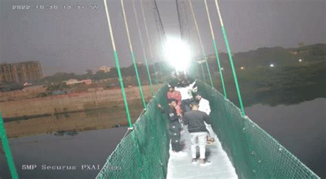 Watch Exact Moment Of Morbi Disaster Caught On Cctv Shows Bridge