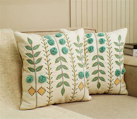 Embroidered Cushion Covers Set At Becky Hansen Blog