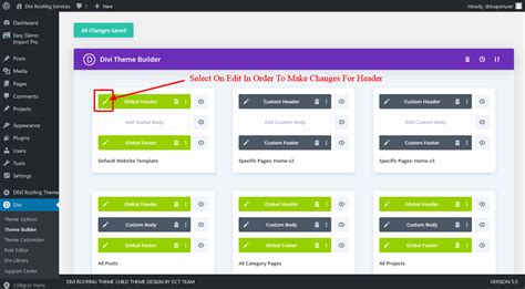 How To Edit Divi Header On Divi Theme Builder Options Divi