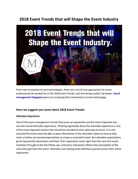 Ppt 2018 Event Trends That Will Shape The Event Industry Powerpoint