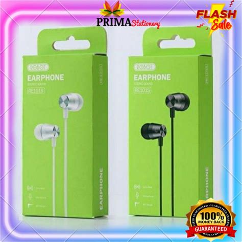 Jual Hf Robot Re101s Hf Stereo Earphone Black Oryginal Shopee Indonesia