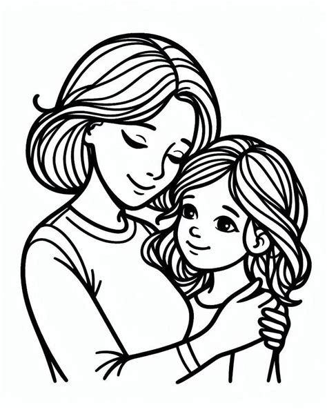 Desenhos De Mãe E Filha Para Colorir Pintar E Imprimir Colorir Info